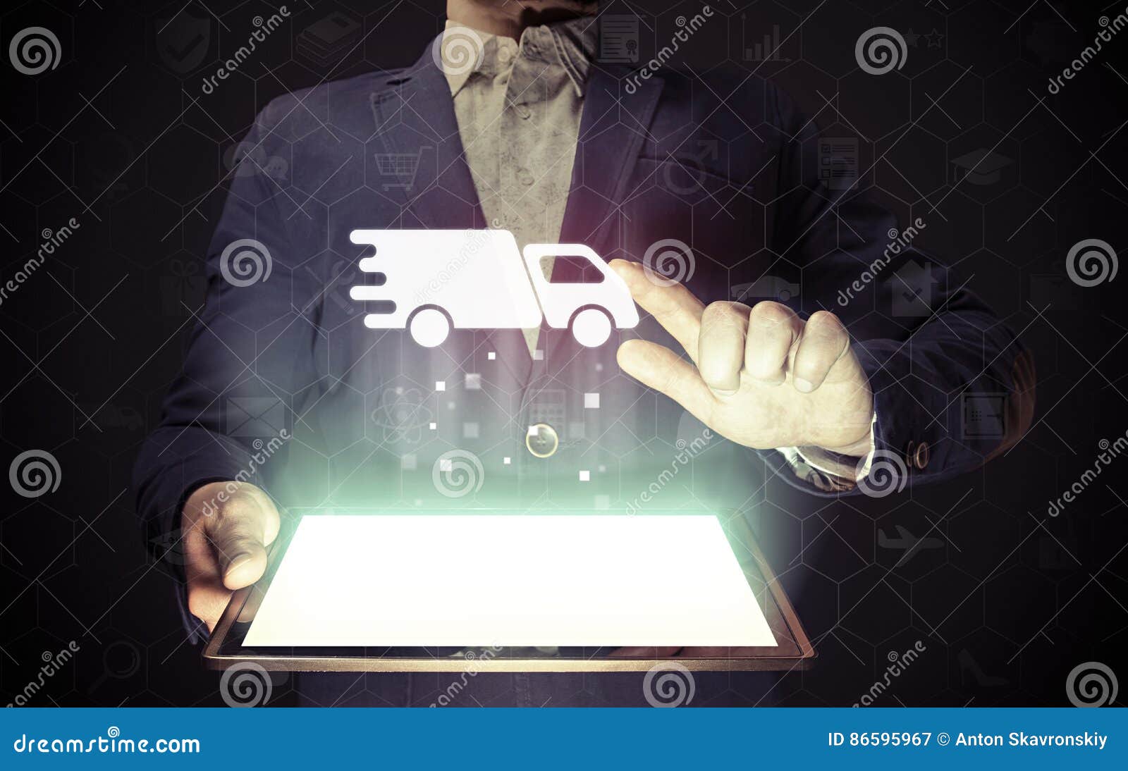 Concept Levering Van Ladingen En Goederen Stock Afbeelding - Image of ...