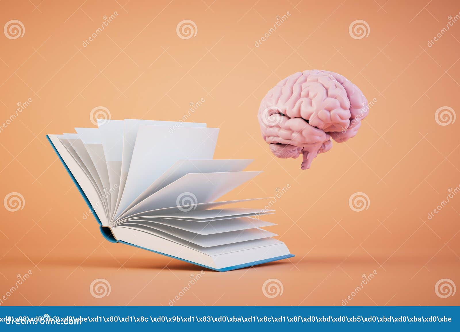 The Concept of Lifelong Learning. an Open Book and a Brain on a Pastel ...