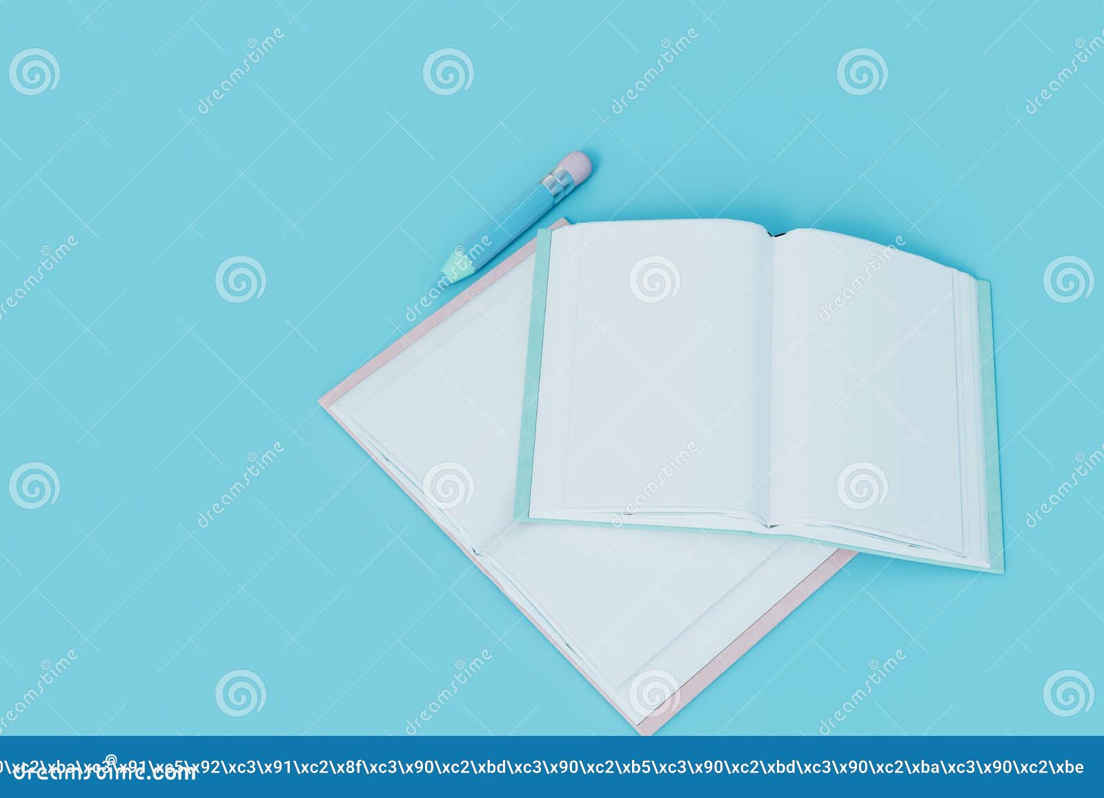 The Concept of Lifelong Learning. Open Books and a Pencil on a Blue ...