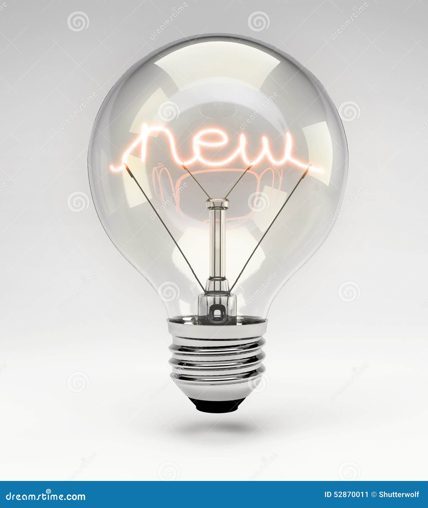 Concept Light Bulb - New stock illustration. Illustration of glow ...