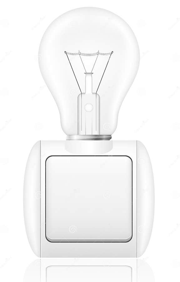 Concept of Light Bulb with a Switch Illustration Stock Vector ...