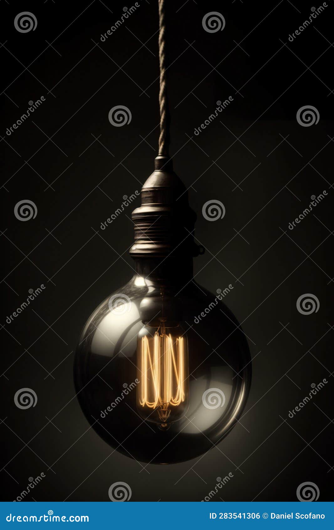A Light Bulb with the Word Nu Written on it. Generative AI Stock ...
