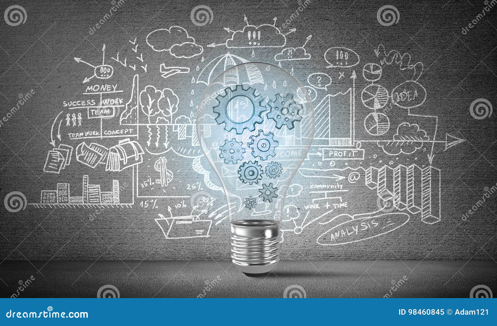 Concept Lightbulb Als Symbool Van Nieuw Idee Stock Illustratie ...