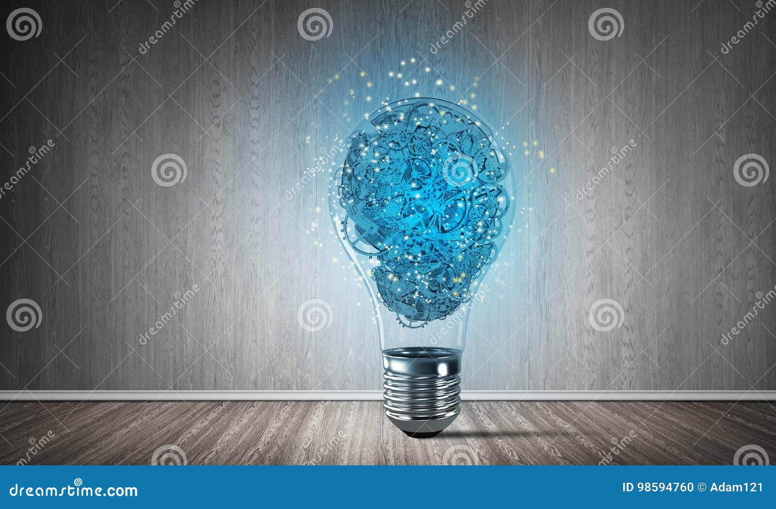 Concept Lightbulb Als Symbool Van Nieuw Idee Stock Illustratie ...