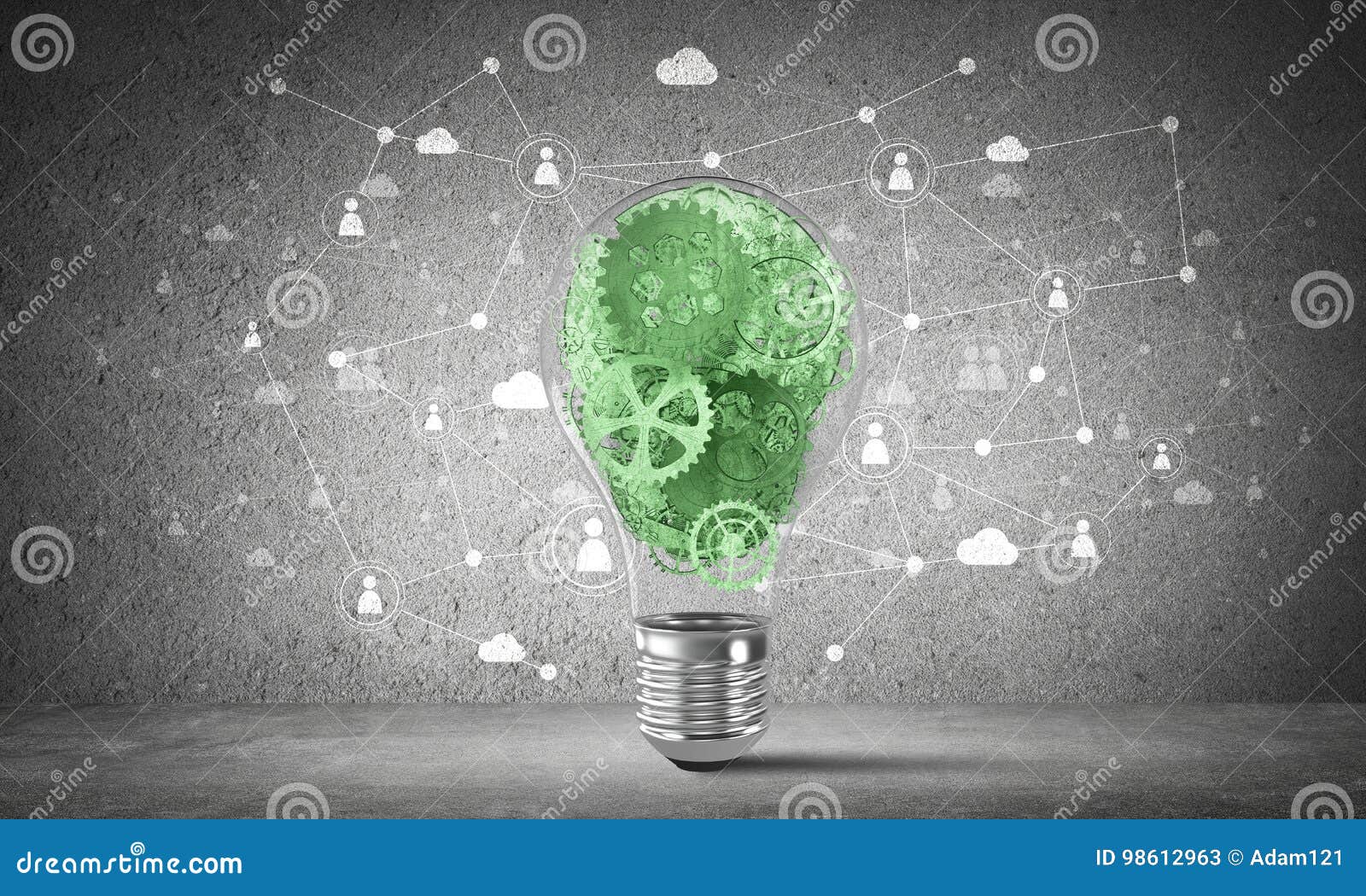 Concept Lightbulb Als Symbool Van Nieuw Idee Stock Illustratie ...