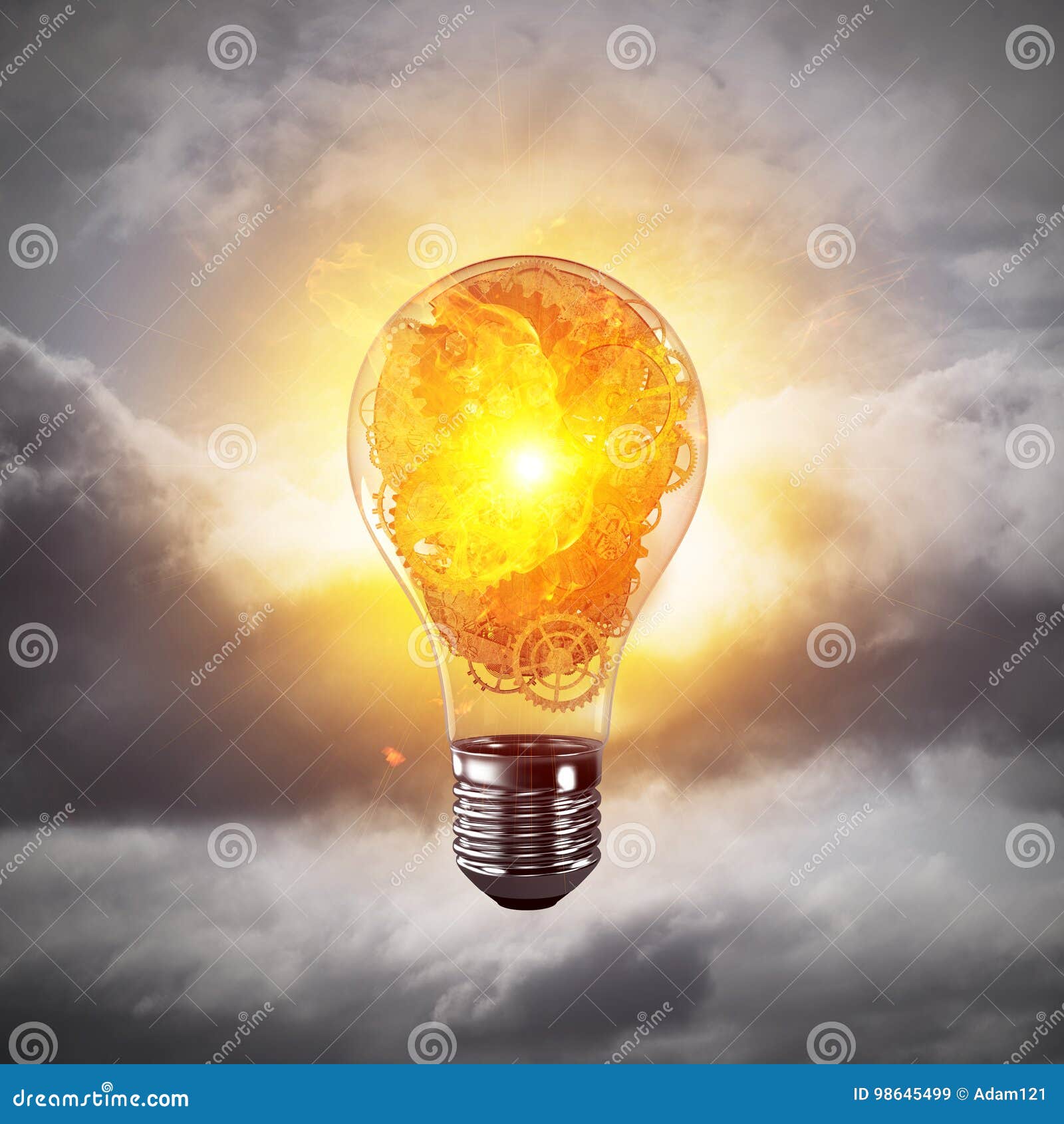 Concept Lightbulb Als Symbool Van Nieuw Idee Stock Illustratie ...