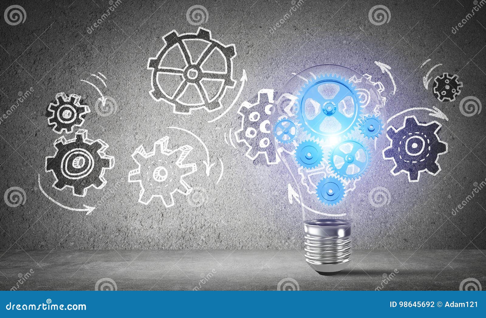 Concept Lightbulb Als Symbool Van Nieuw Idee Stock Foto - Image of ...