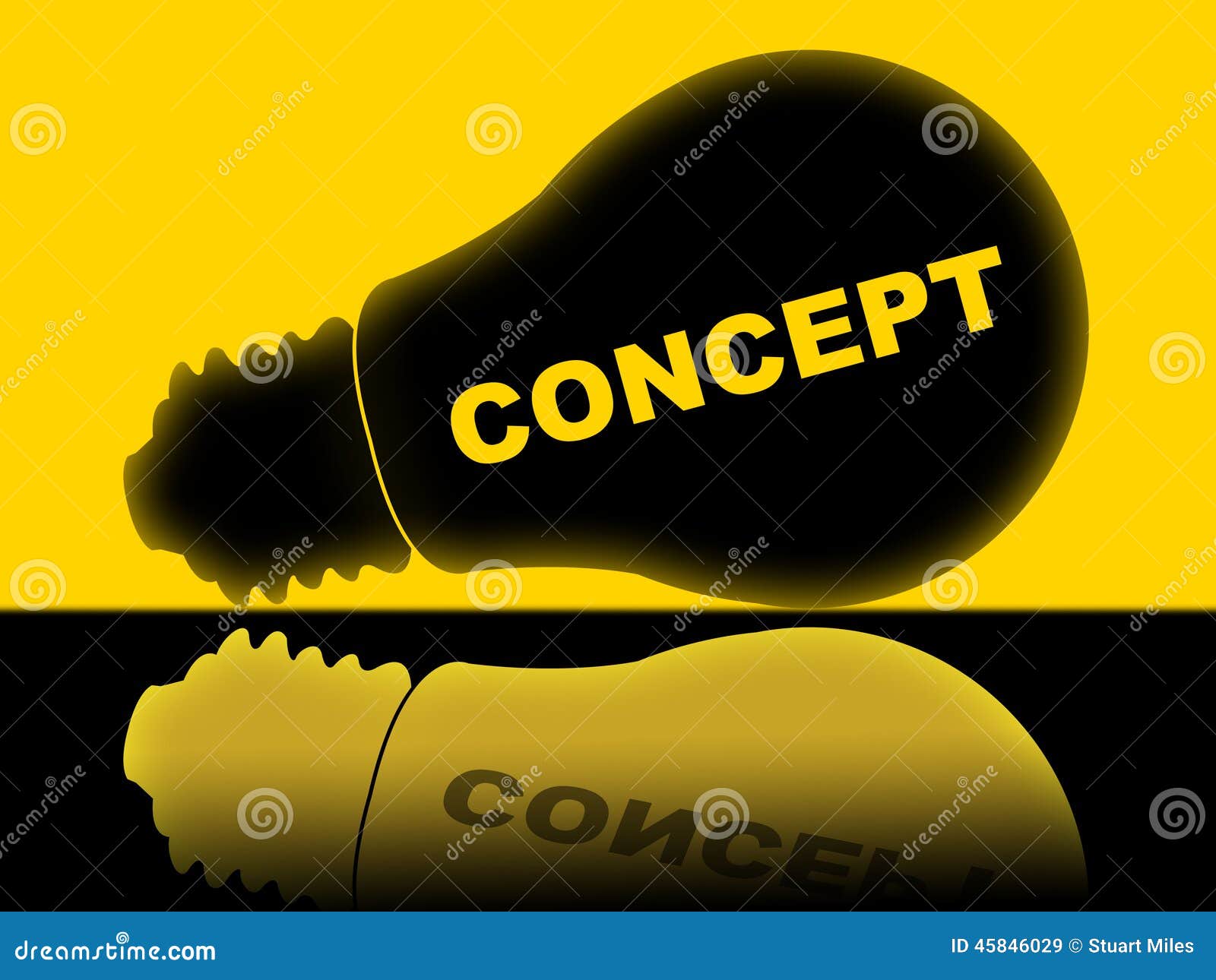 Concept Lightbulb Means Conceptualization Lamp and Theory Stock ...