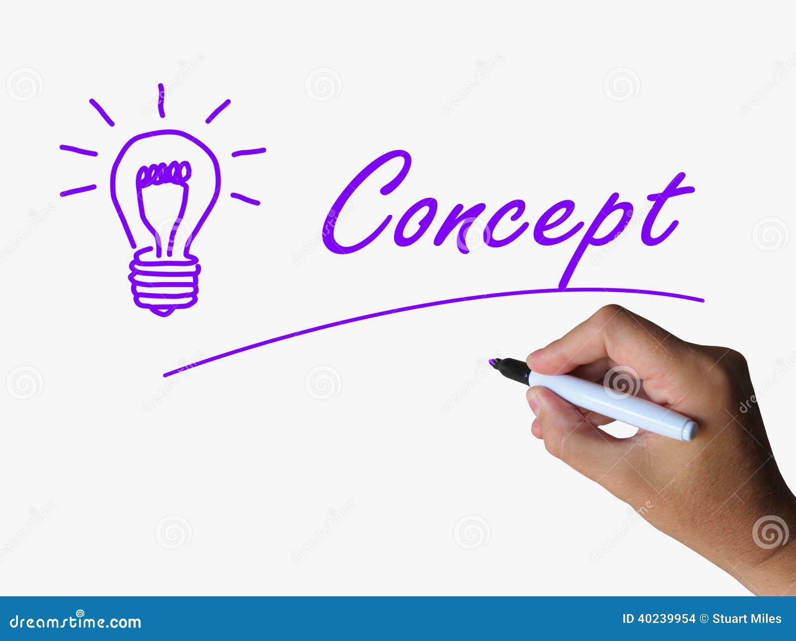 Concept and Lightbulb Show Conception Ideas Stock Illustration ...