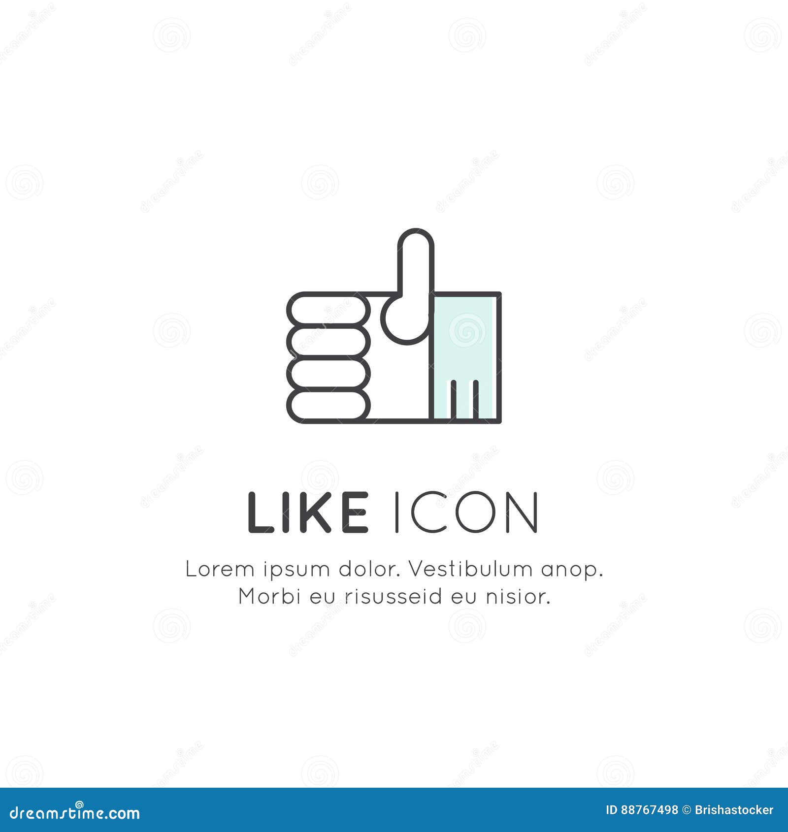 Like And Appreciation Featuring Symbols Such As Thumbs Up, Heart Icons ...