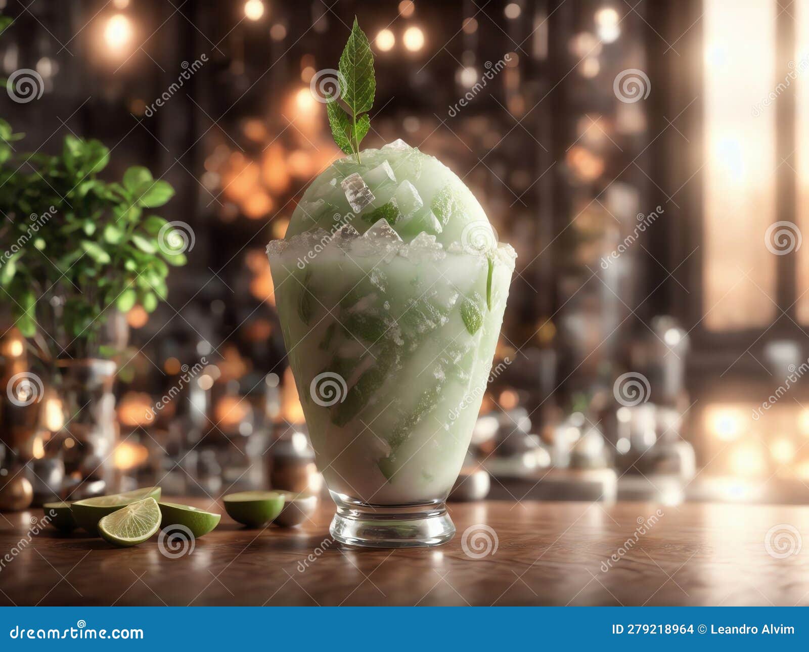 Lime Delight .AI Generated stock illustration. Illustration of brown ...