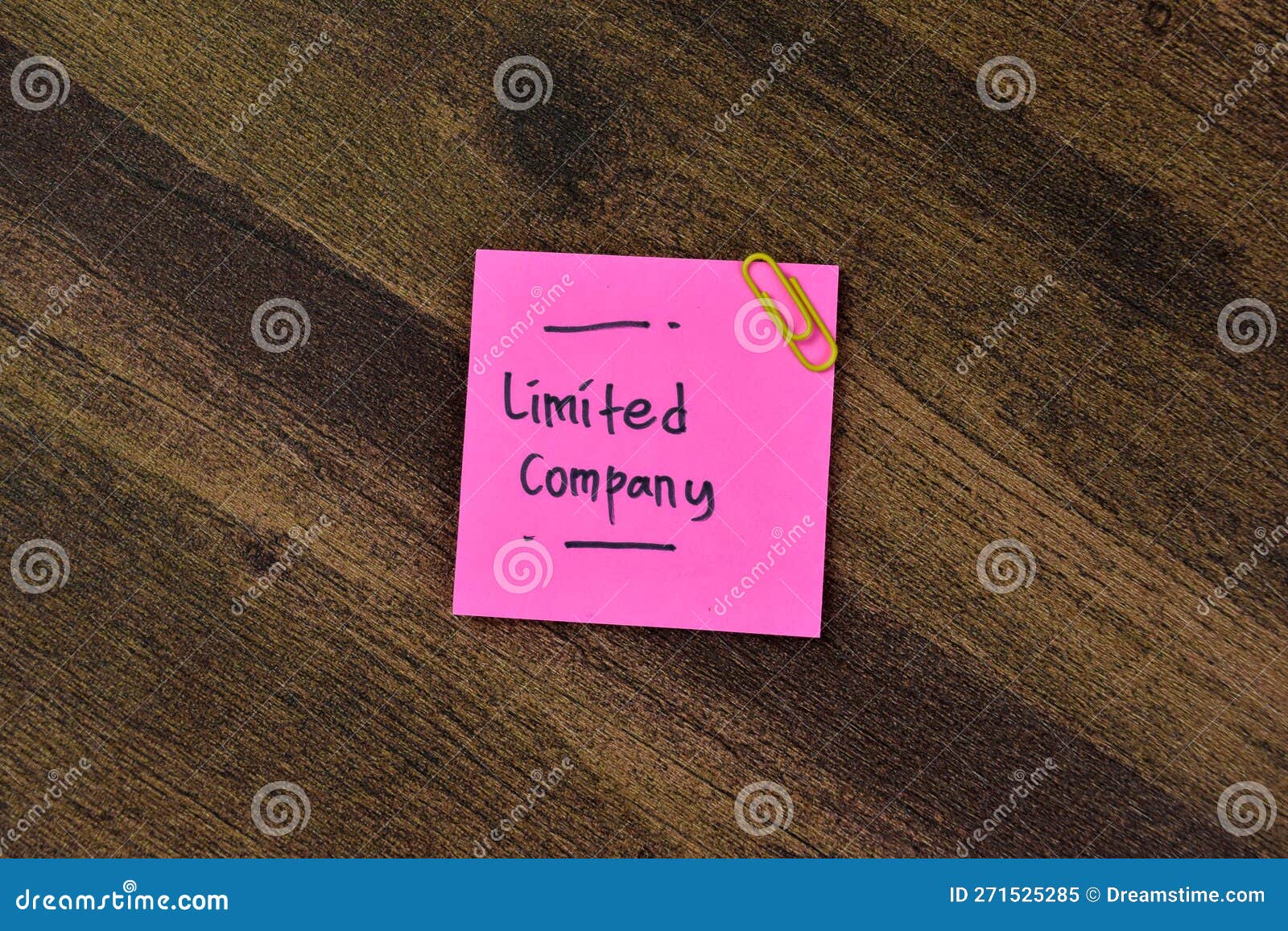 Concept of Limited Company Write on Sticky Notes Isolated on Wooden ...