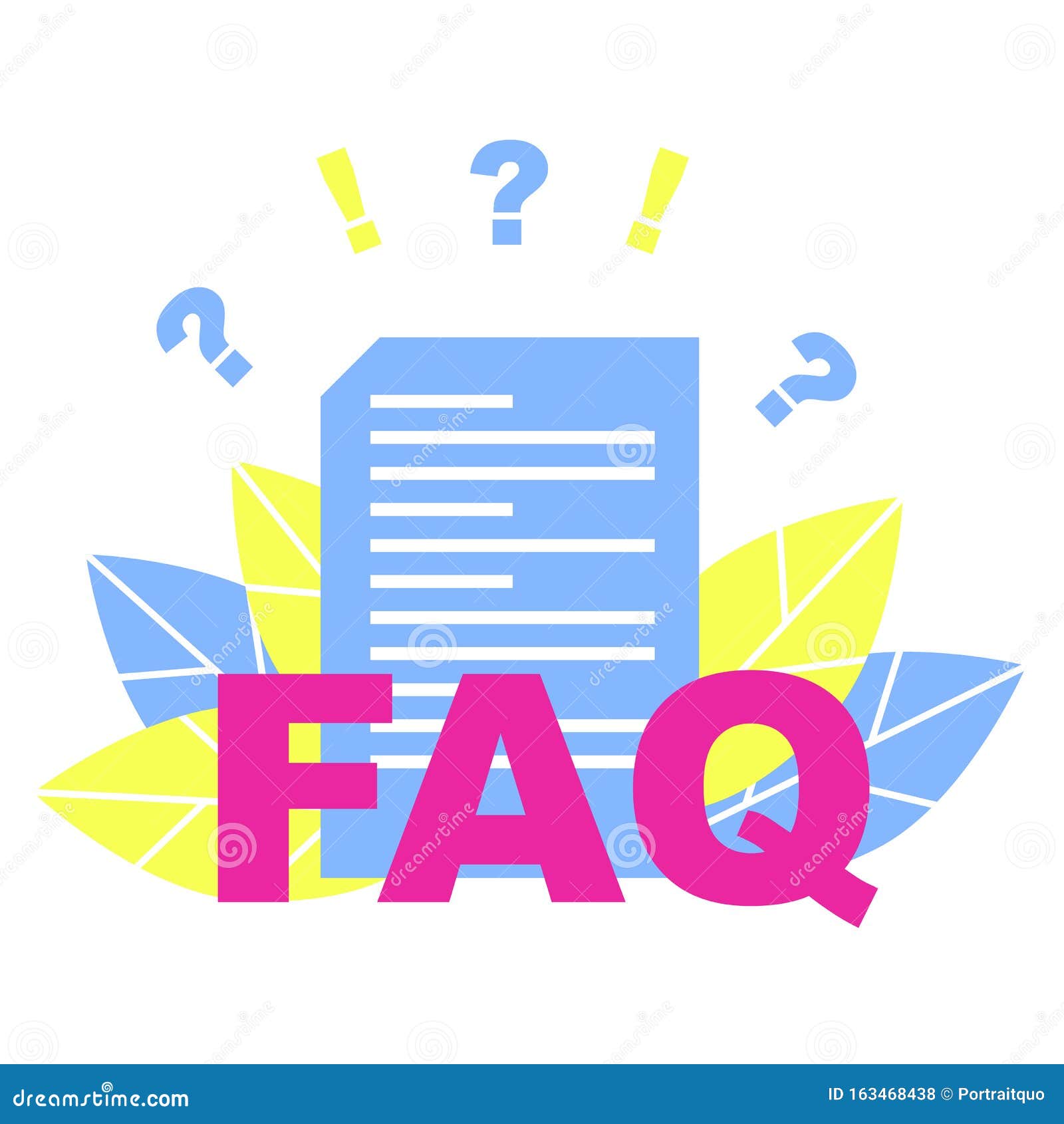 Concept of a List of Frequently Asked Questions. Decorative Flat ... Concept of a List of Frequently Asked Questions. Decorative Flat ...