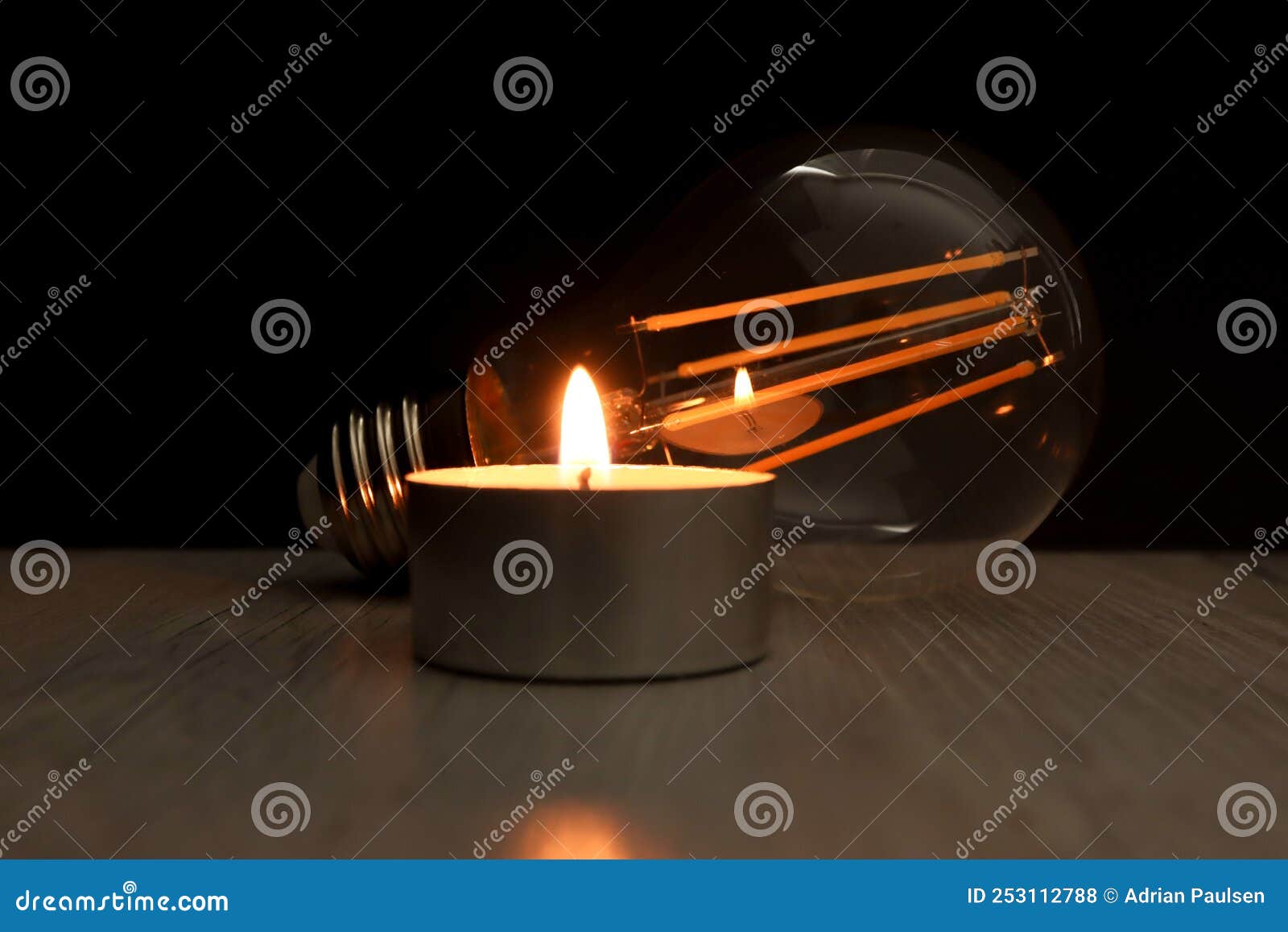Loadshedding From Eskom Torch Candle And Lightbilb Royalty-Free Stock ...
