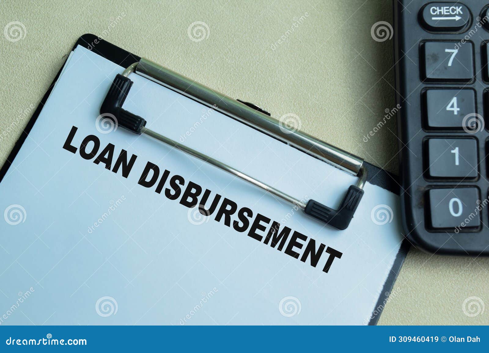 Concept of Loan Disbursement Write on Paperwork Isolated on Wooden ...