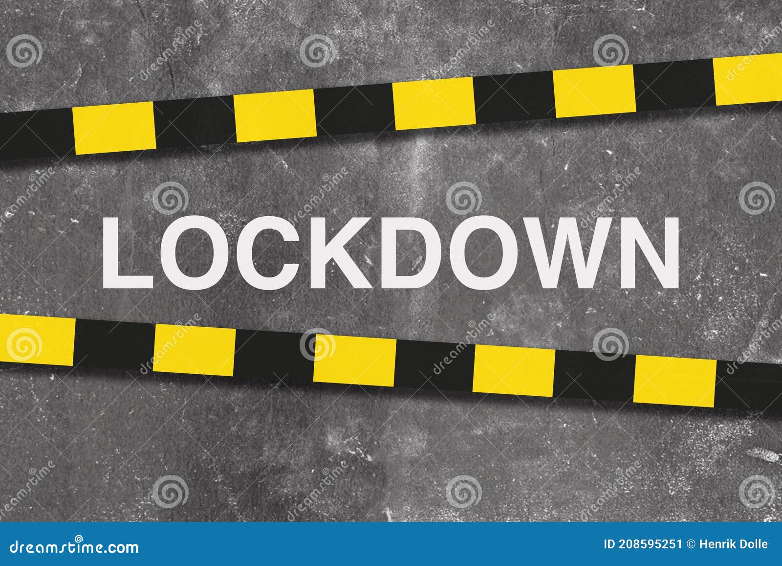Concept Lockdown Background Due To the Covid-19 Crisis Stock Image ...