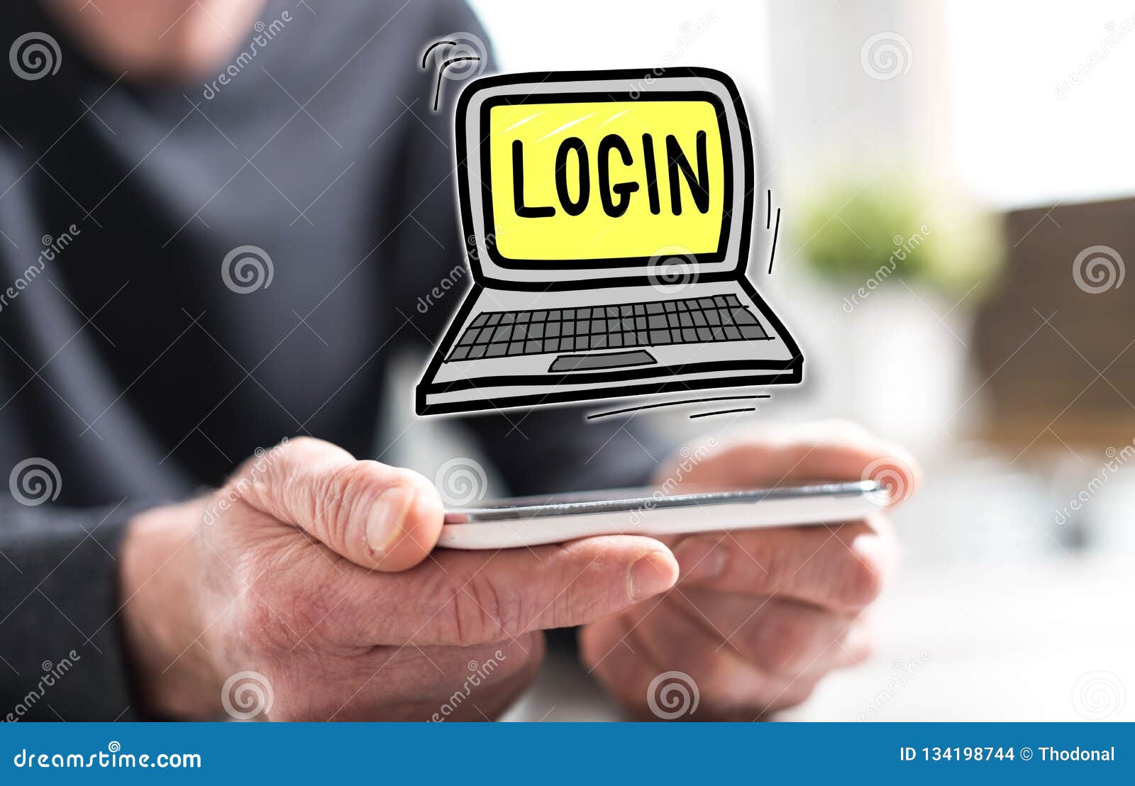 Concept of login stock photo. Image of business, user - 134198744