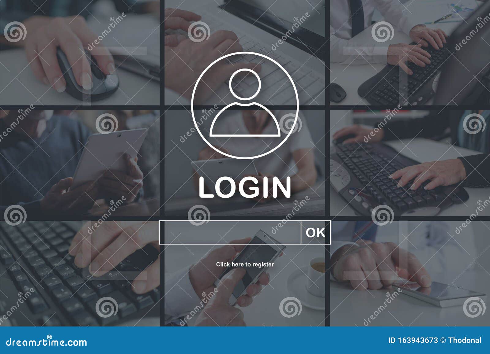 Concept of login stock image. Image of internet, design - 163943673