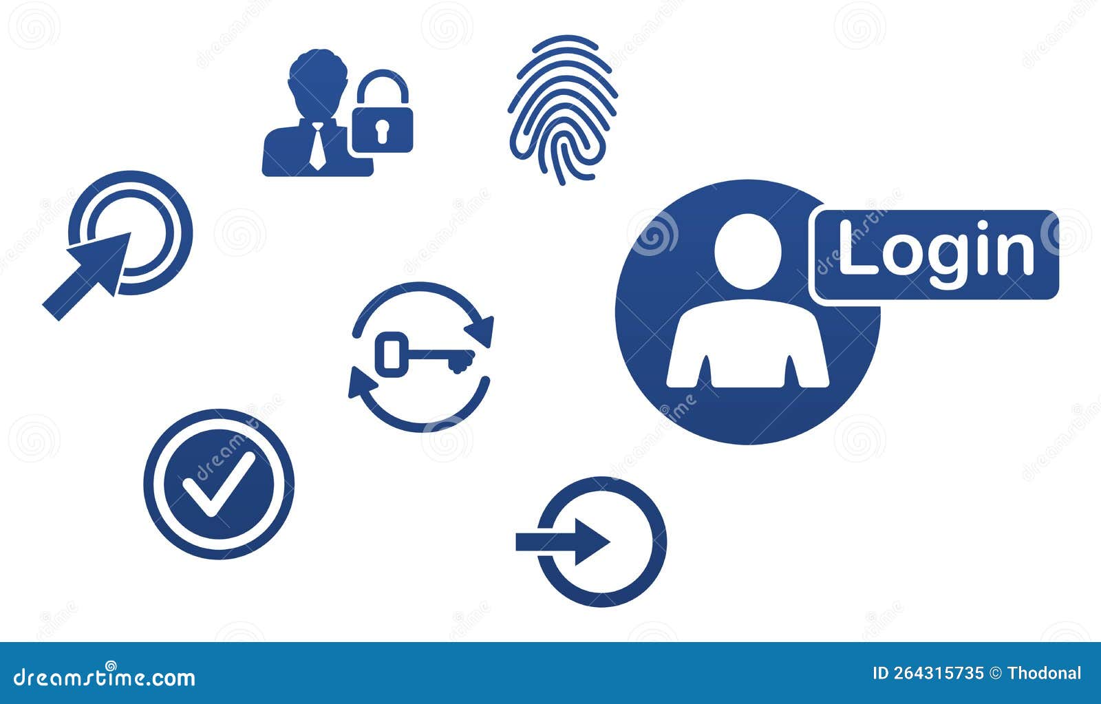 Concept of login stock illustration. Illustration of computer - 264315735