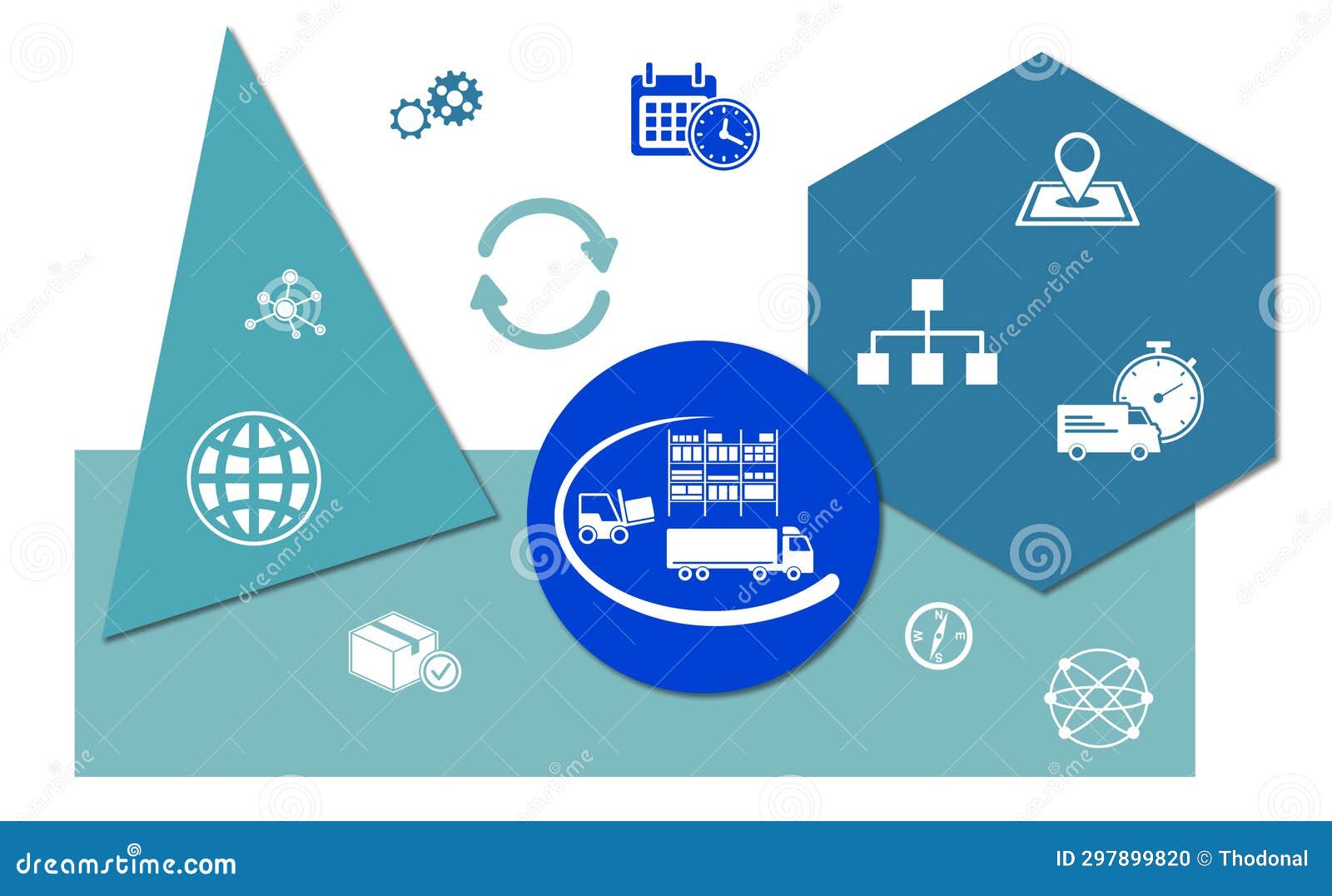 Concept of logistics stock illustration. Illustration of storage ...