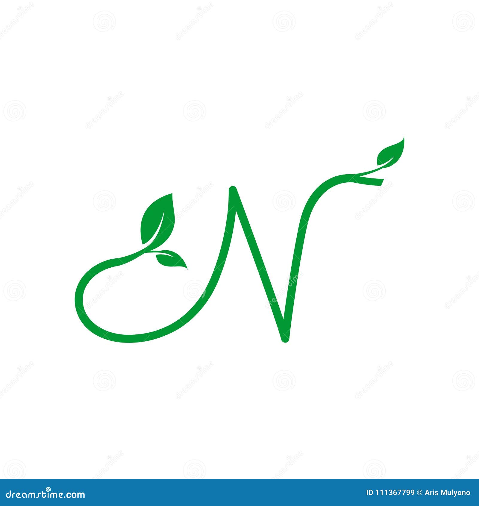 Initials leaf logo concept stock illustration. Illustration of logotype ...