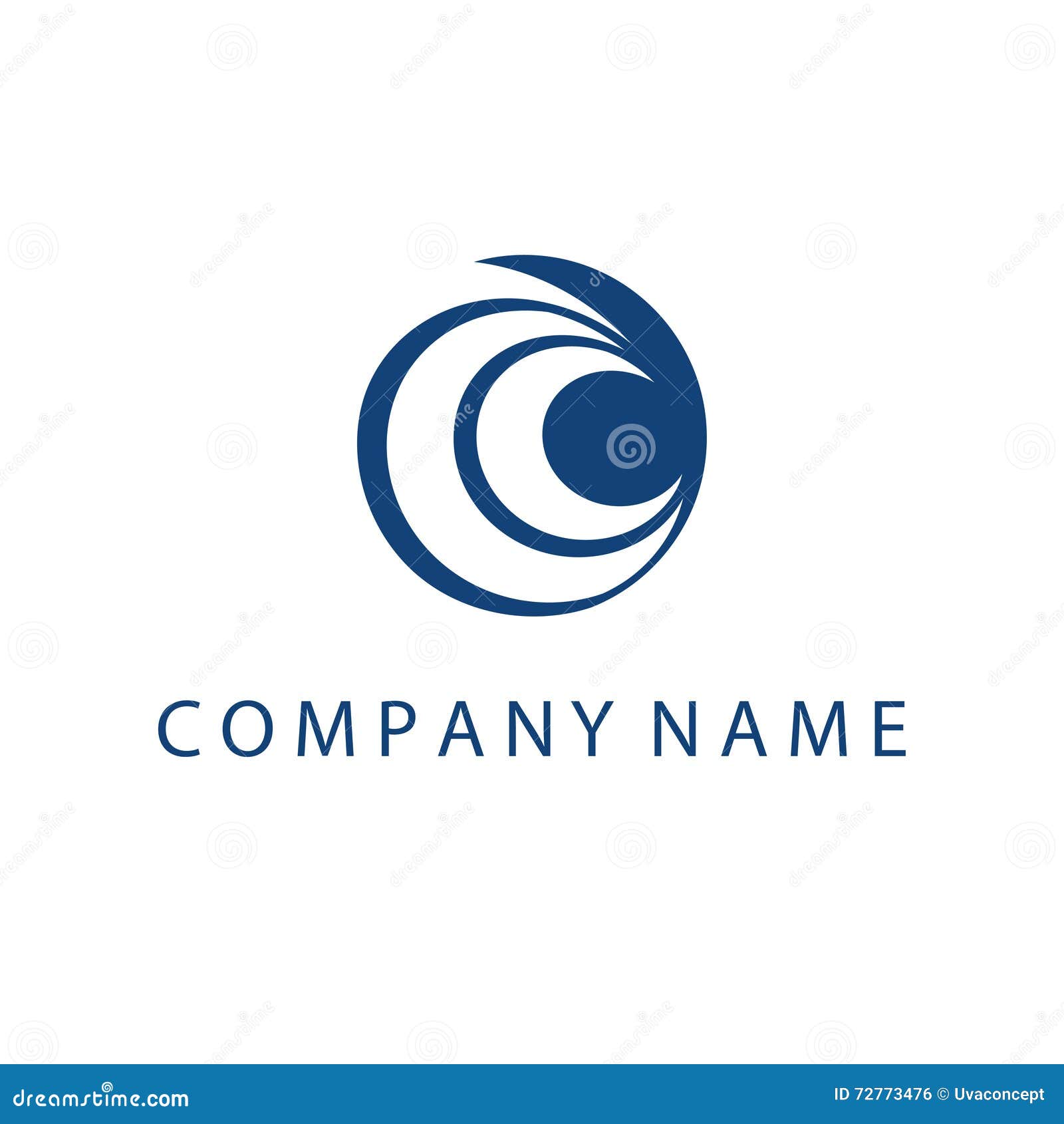 Concept Logo Template Abstract Wave Symbol in Flat Design . Stock ...