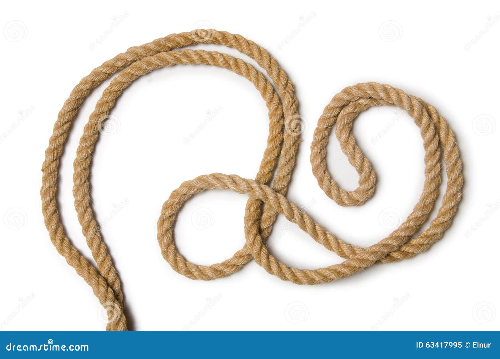 The Concept with Long Hemp Rope Stock Image - Image of strength, fiber ...