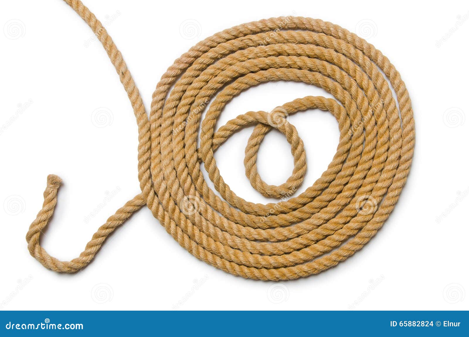Concept with Long Hemp Rope Stock Photo - Image of single, nautical ...