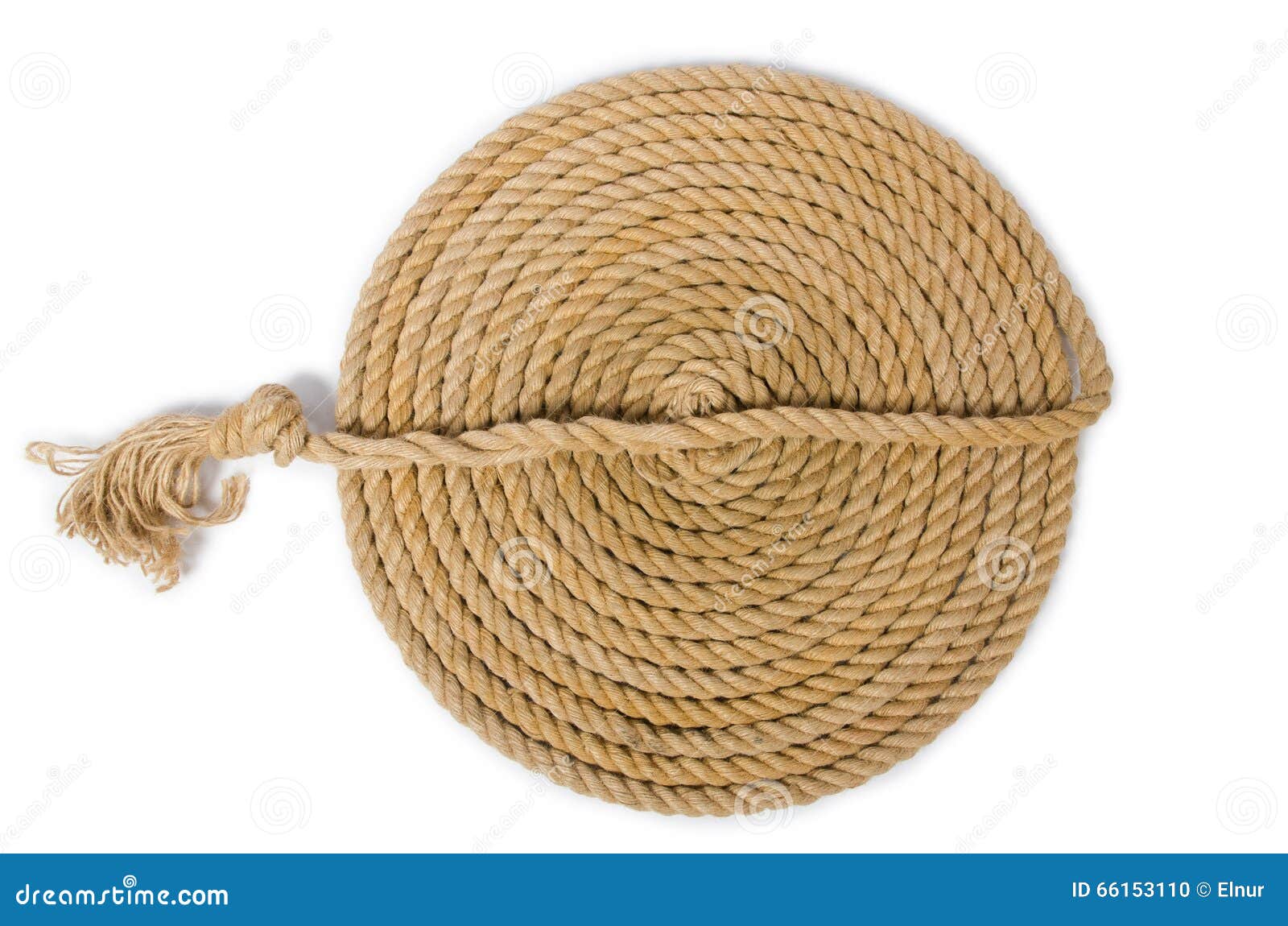 The Concept with Long Hemp Rope Stock Photo - Image of spool, fiber ...