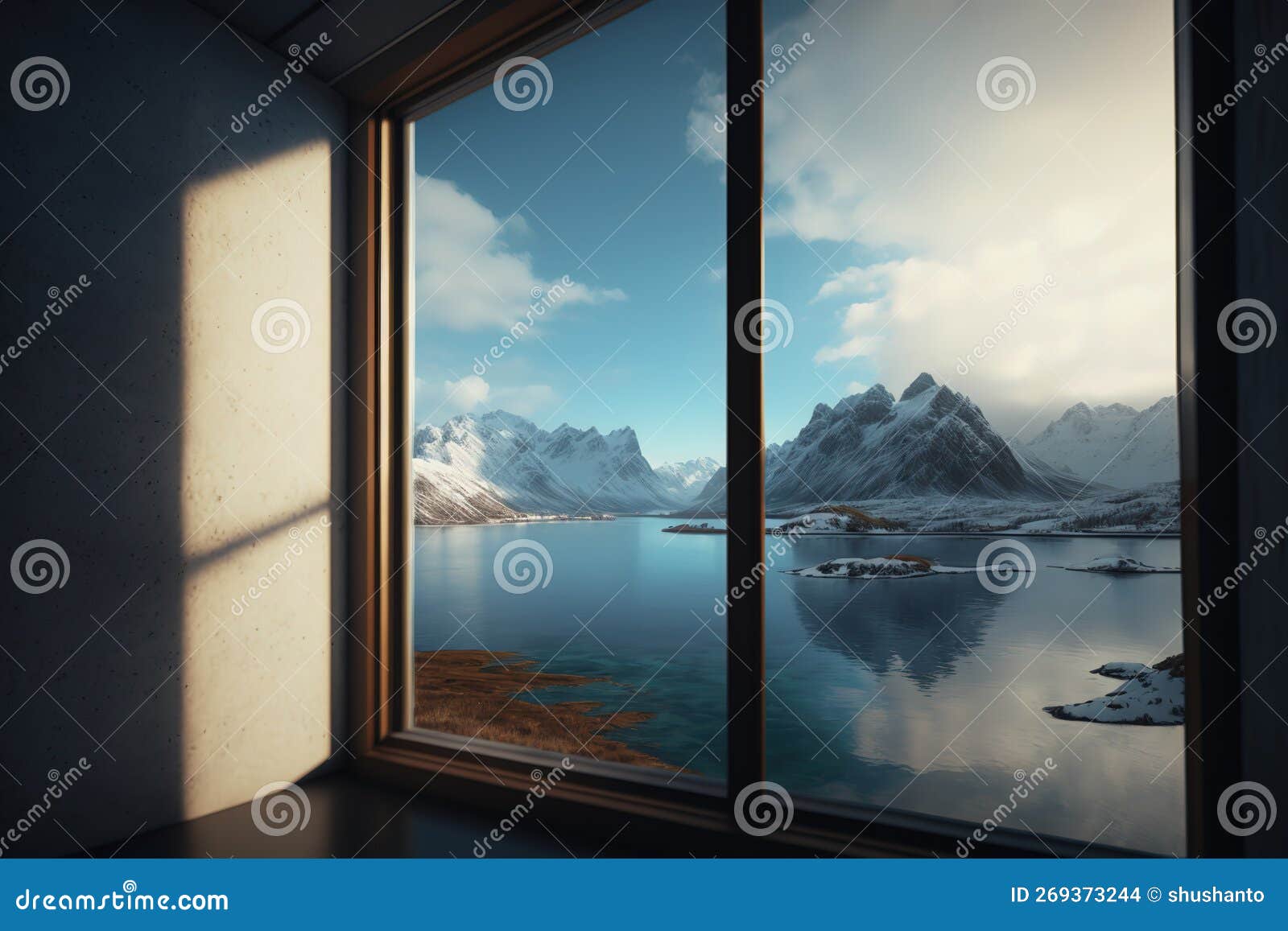 Looking out of a window stock illustration. Illustration of nature ...