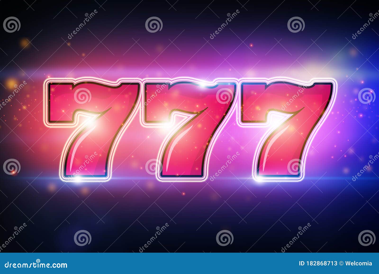 Concept of Lucky Seven Numbers Stock Image - Image of burst, light ...