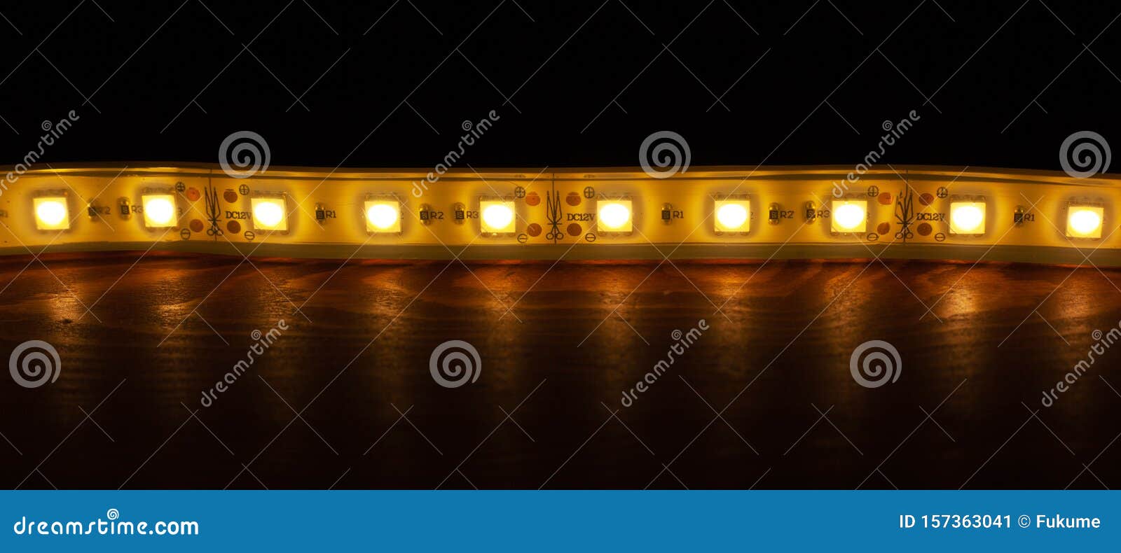 Concept: Luminous Diode Strip. Decorative LEDs Technology Stock Image ...