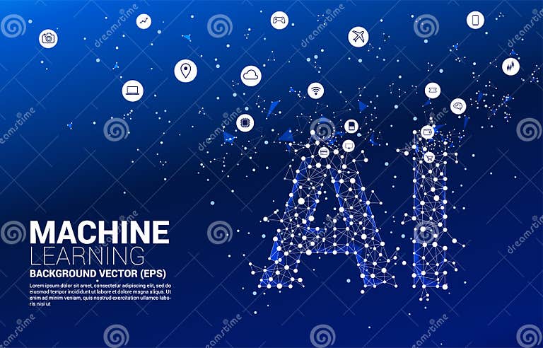 Vector Polygon Dot Connect Line Shaped AI. Stock Illustration ...