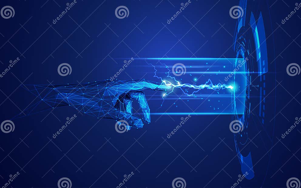 CyberHand3 stock vector. Illustration of data, artificial - 171693723