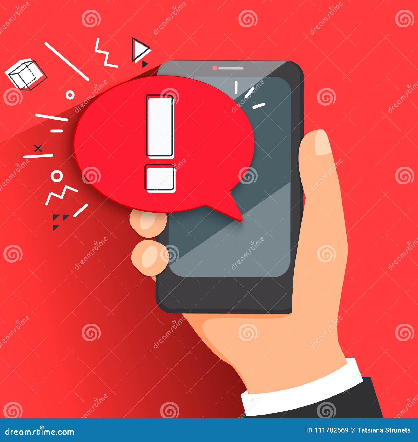 Concept of Malware Notification or Error. Stock Vector - Illustration ...