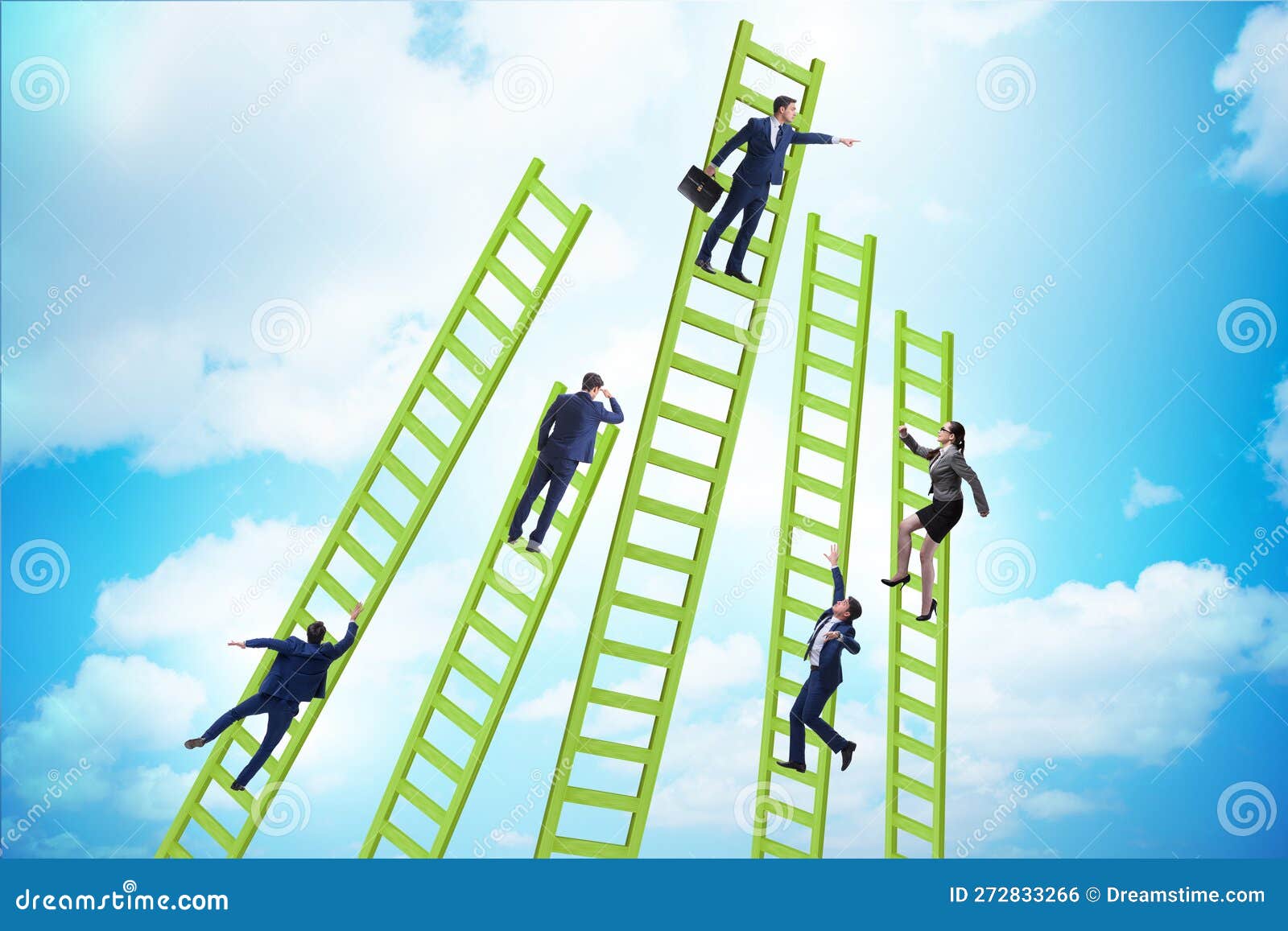 Concept of Many Different Careers Stock Illustration - Illustration of ...
