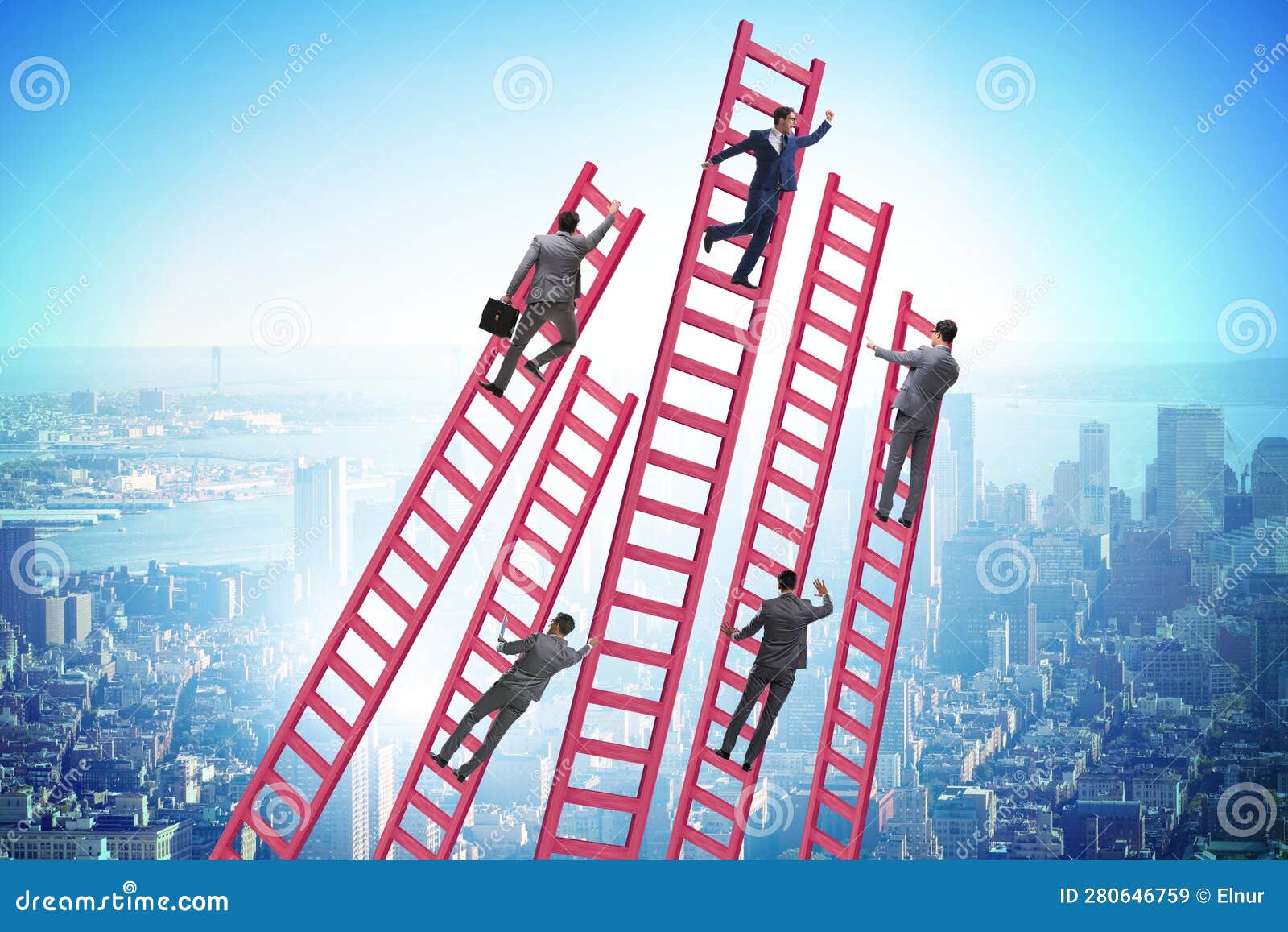 Concept of Many Different Careers Stock Image - Image of goal, stair ...