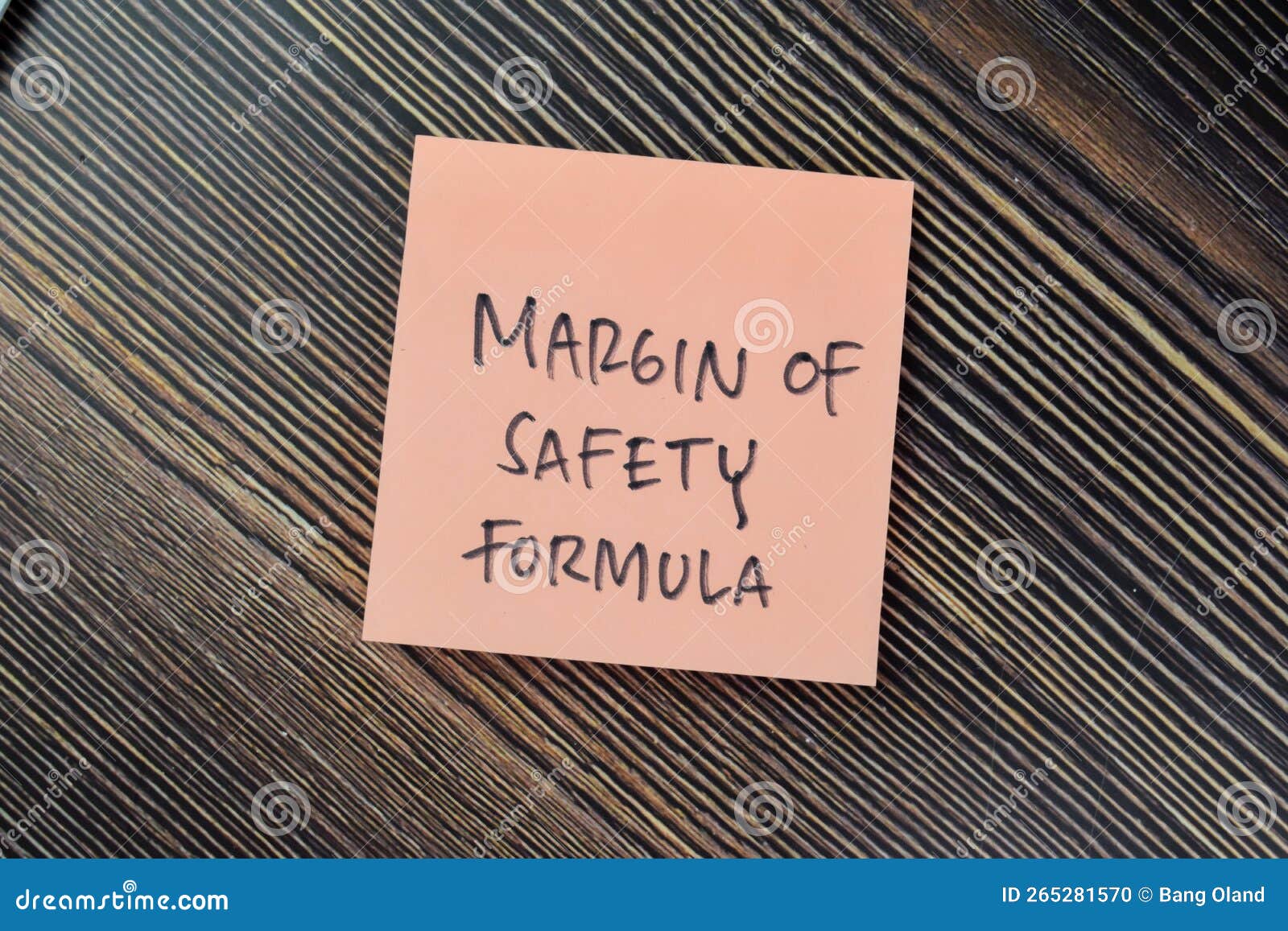 Concept of Margin of Safety Formula Write on Sticky Notes Isolated on ... Concept of Margin of Safety Formula Write on Sticky Notes Isolated on ...