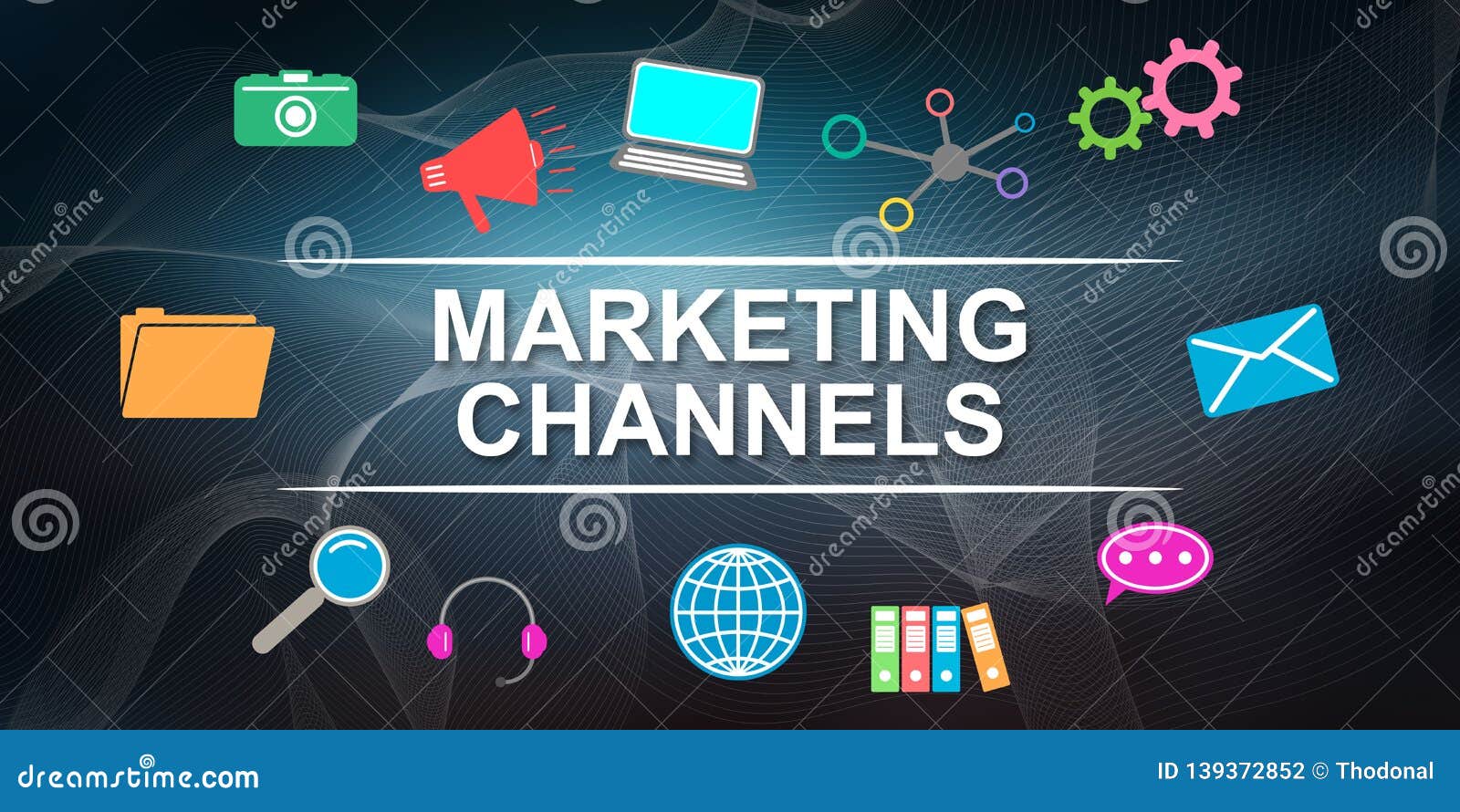 Concept of Marketing Channels Stock Illustration - Illustration of ...
