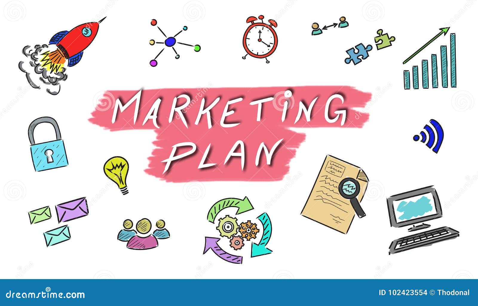 Concept of marketing plan stock illustration. Illustration of plan ...