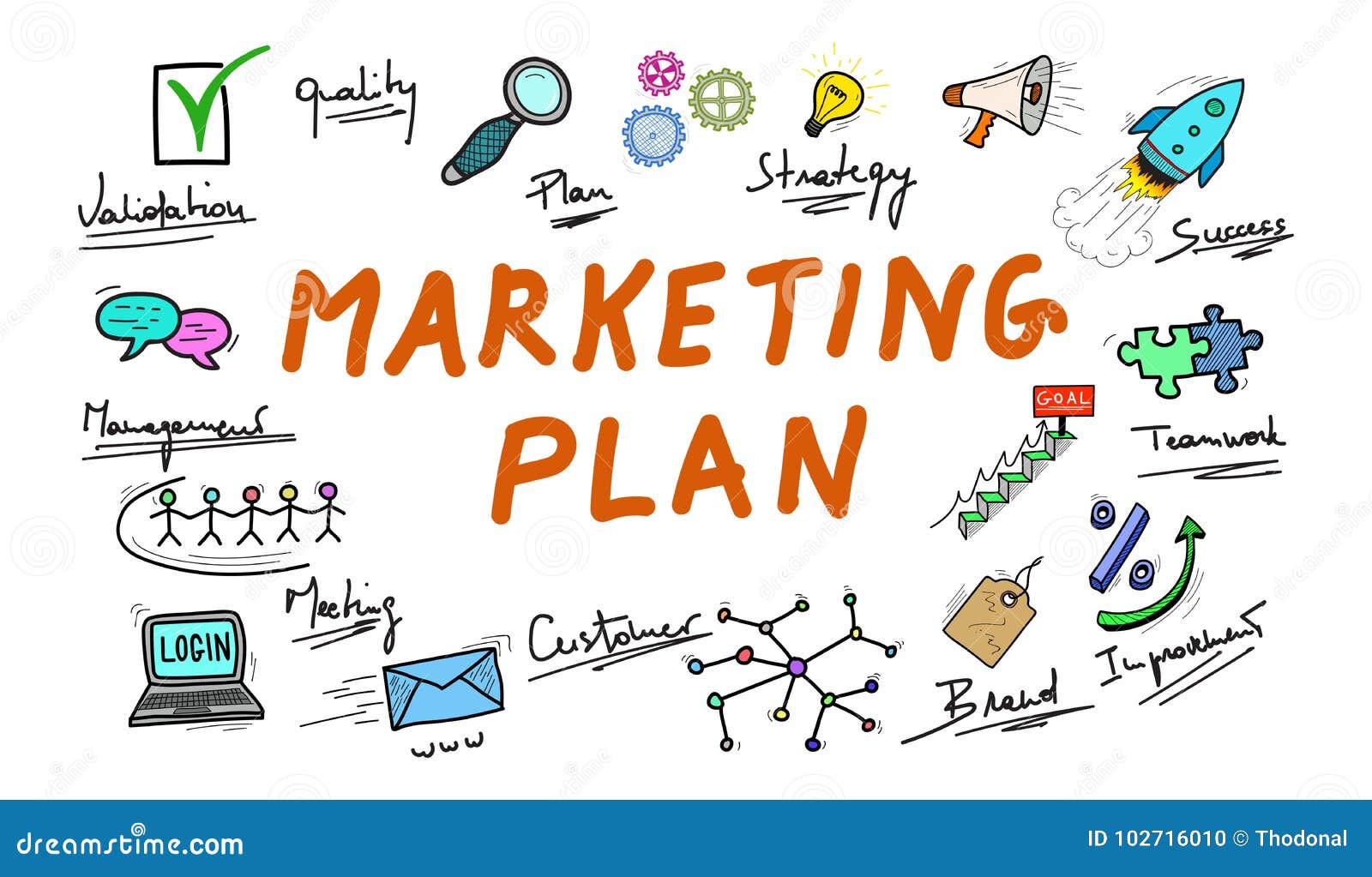 Concept of marketing plan stock illustration. Illustration of plan ...