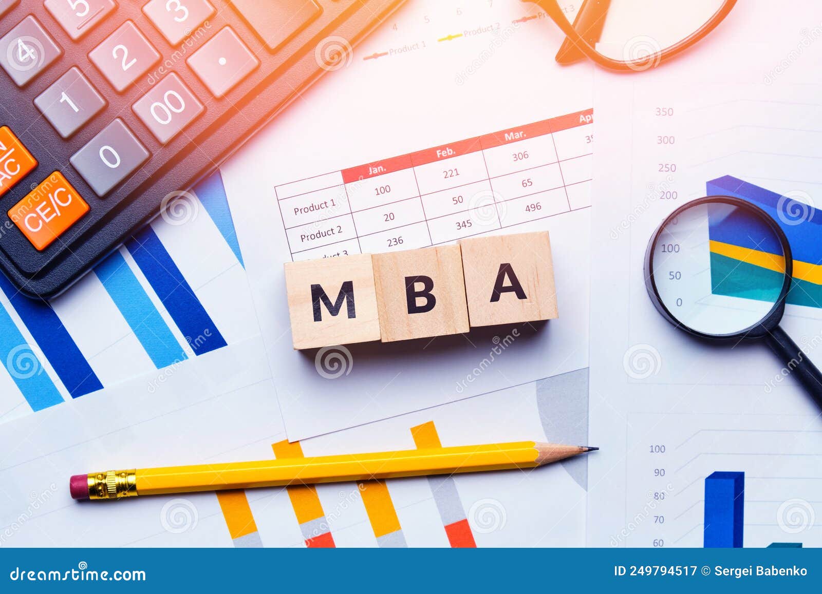 Concept MBA or Master of Business Administration. Business Acronym ...