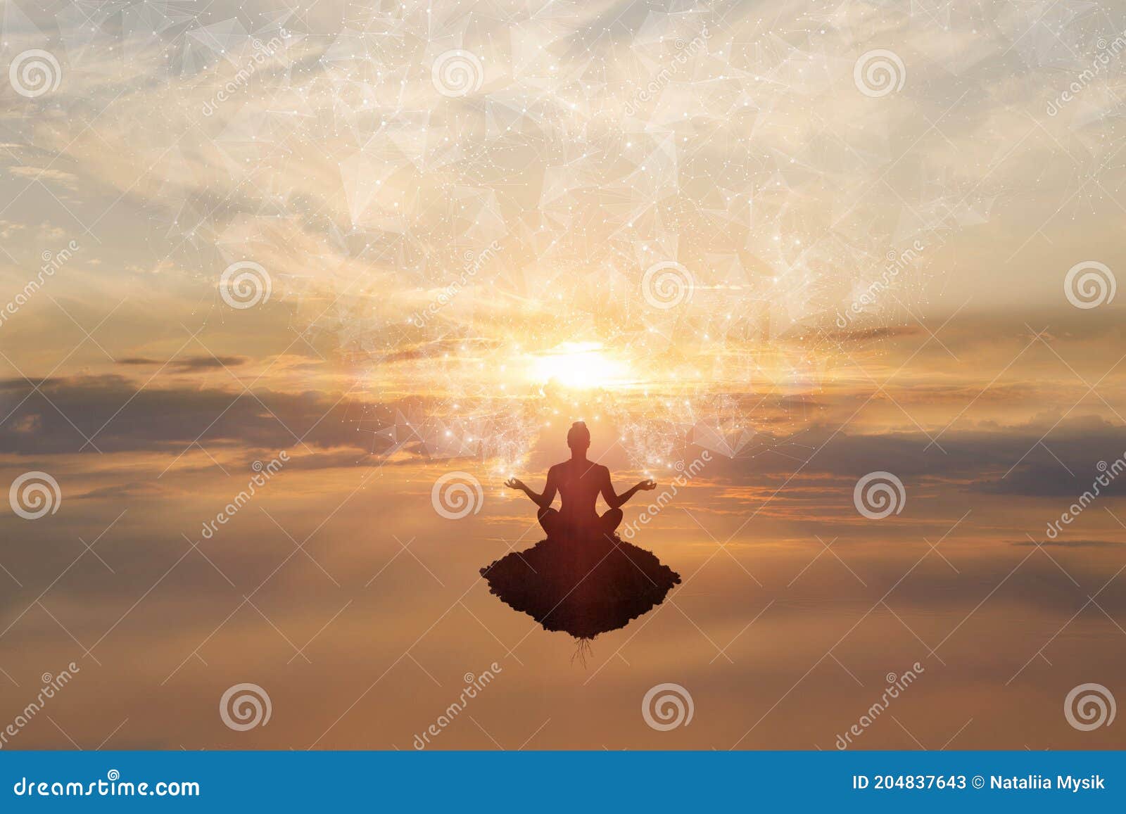 Concept of Meditation and Self Knowledge Stock Image - Image of island ...
