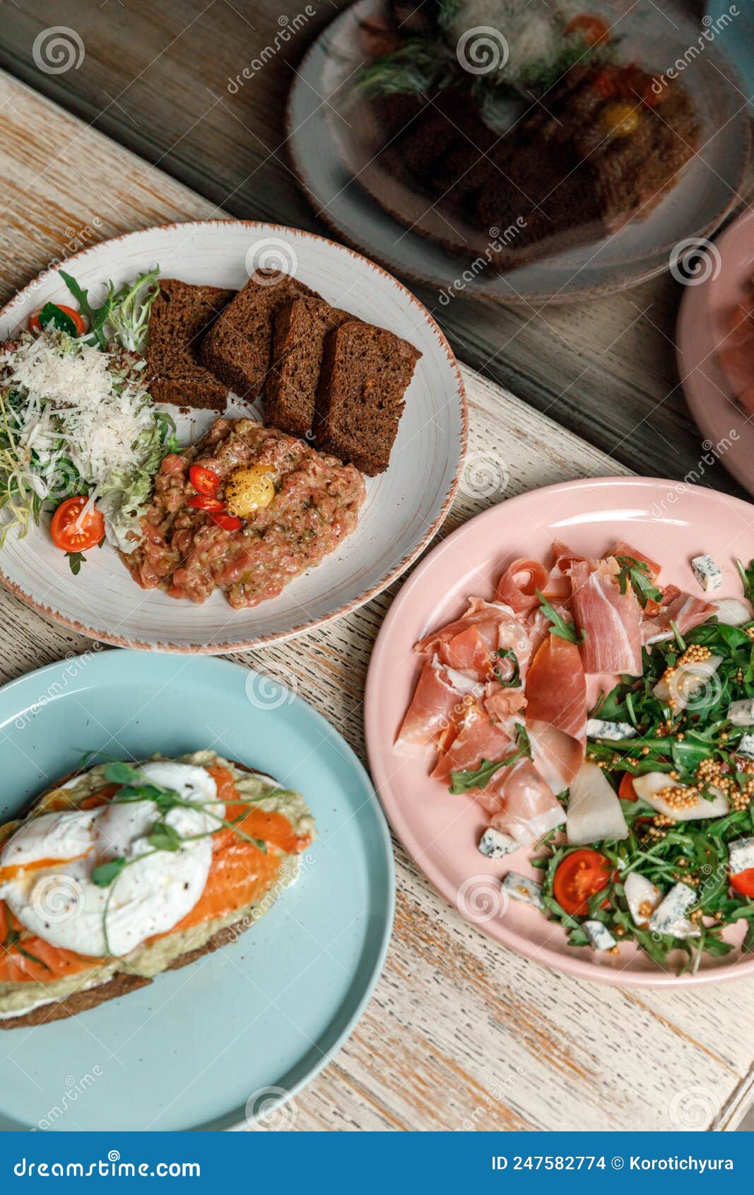 The Concept of the Menu of Different Dishes in the Restaurant Stock ...