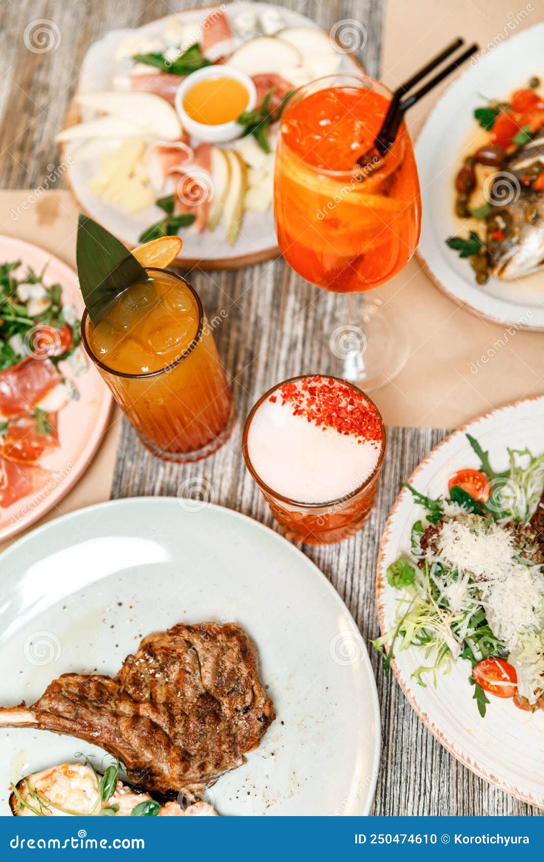 The Concept of the Menu of Different Dishes in the Restaurant Stock ...