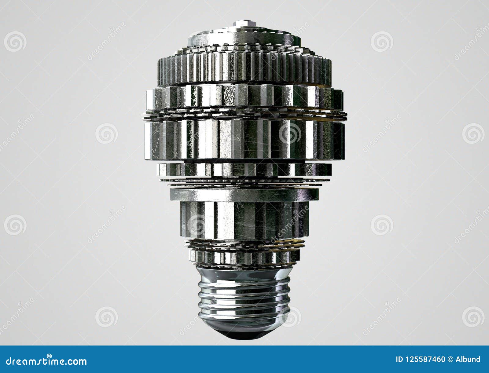 Cogwheel Lightbulb Shape Concept Stock Photo - Image of machine ...