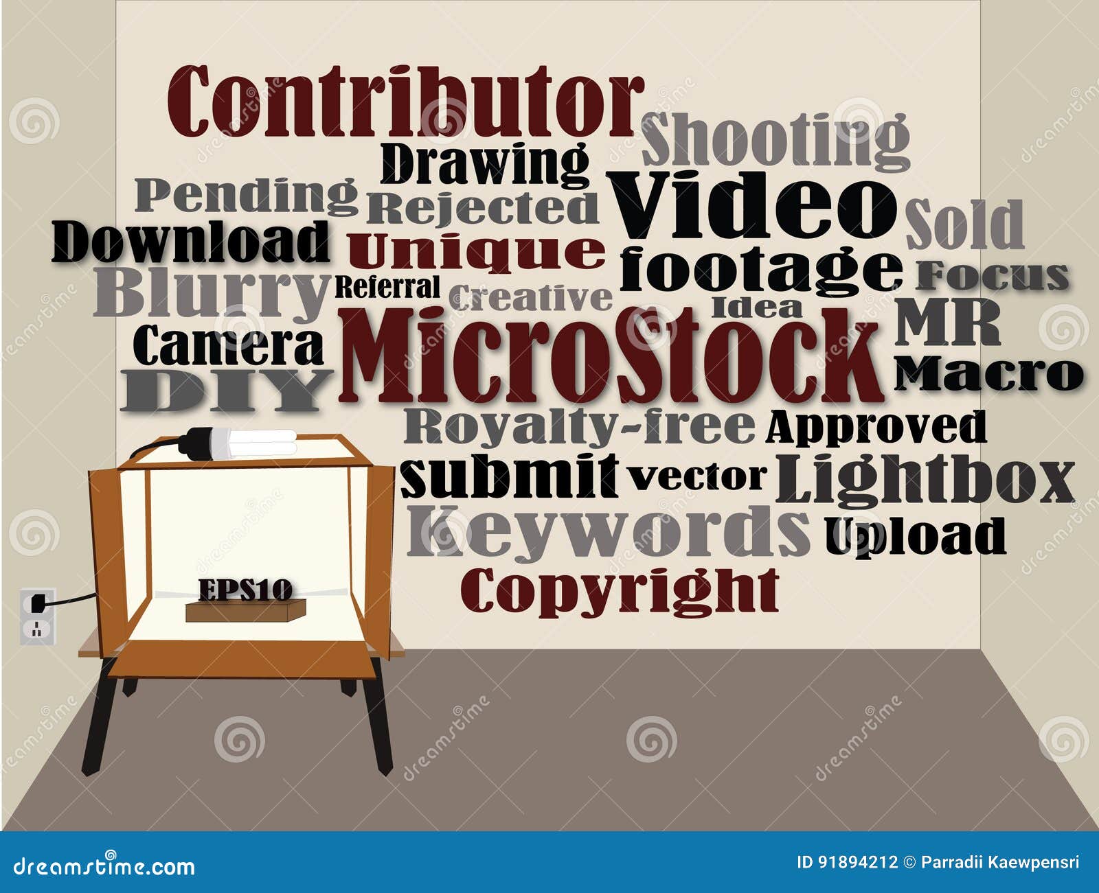 Concept of Micro Stock Vector Stock Vector - Illustration of shooting ...