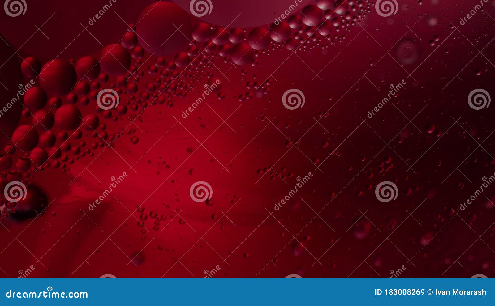 Concept of Microbiology, Blood Study Under a Microscope, Red Fluid ...