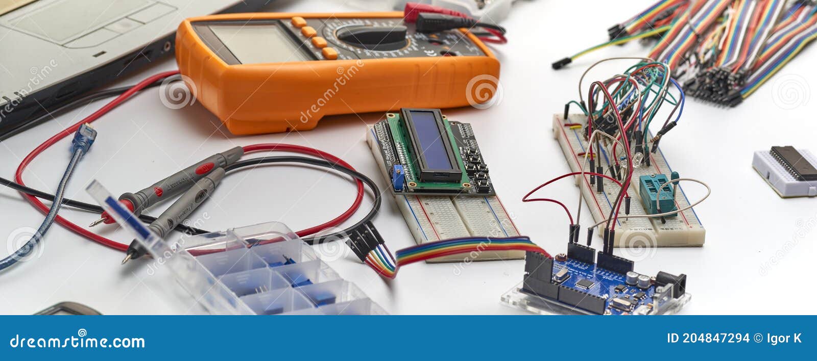 The Concept of a Microprocessor Device Assembled on a Breadboard Stock ...