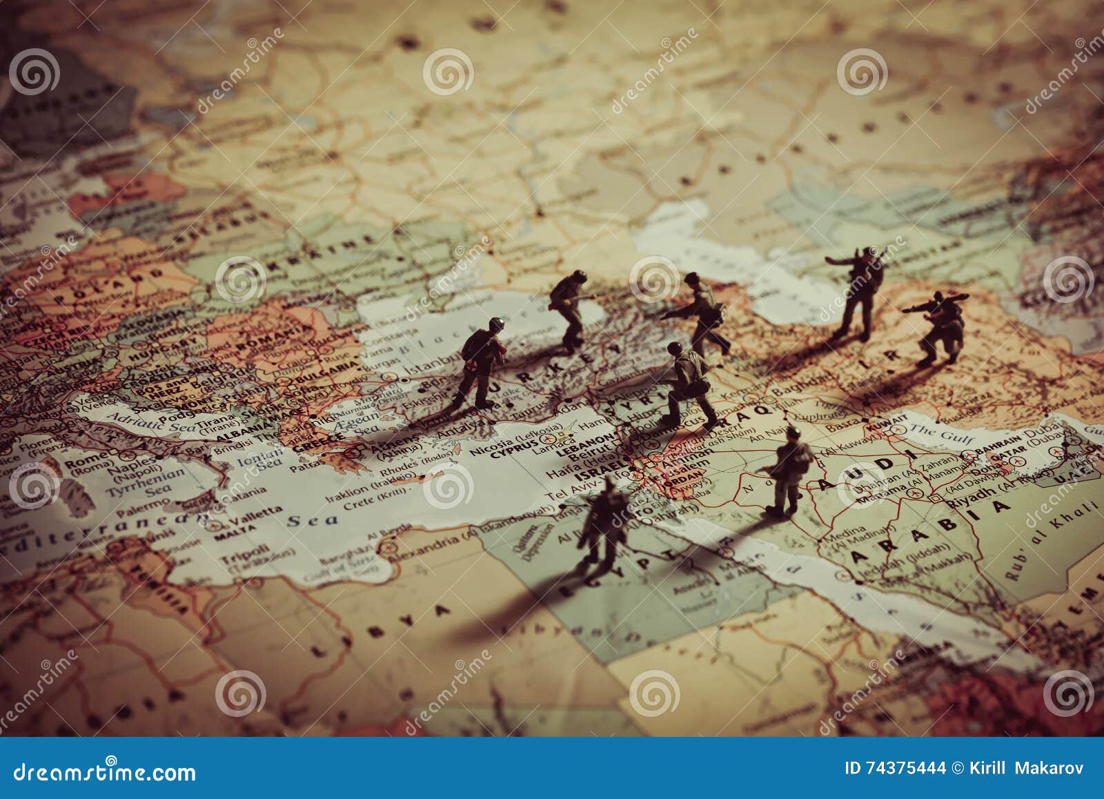 Concept of Military Aggression in Middle East Stock Photo - Image of ...